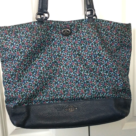 Coach | Bags | Coach Nylon Floral Handbag | Poshmark